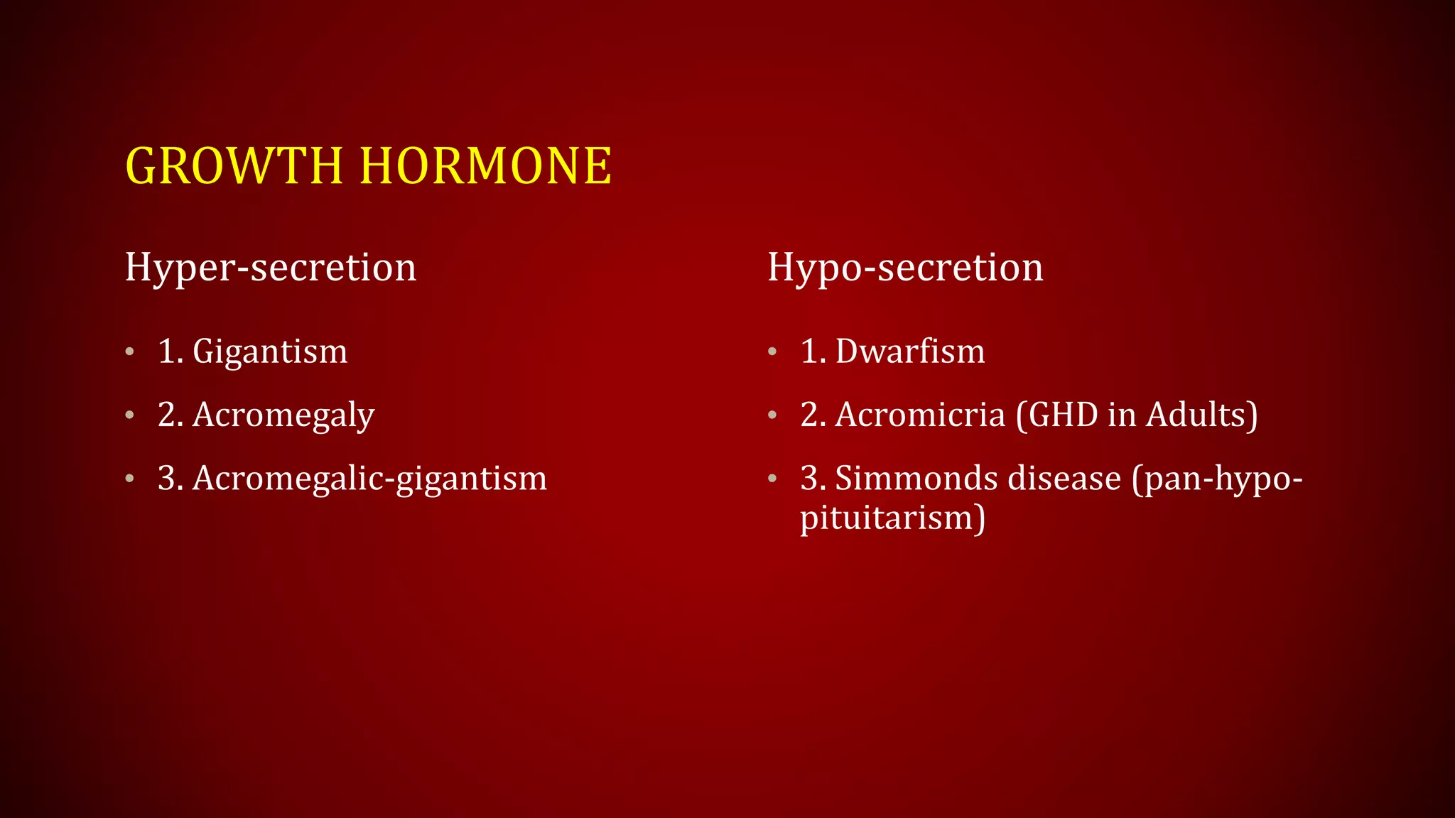 Growth Hormone Its Deficiency And Excess Ppt