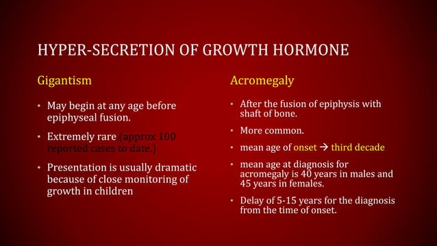 Growth hormone its deficiency and excess | PPTX