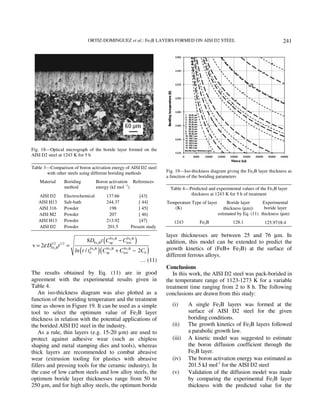 Growth kinetics and mechanical properties of fe2 b layers formed on ...