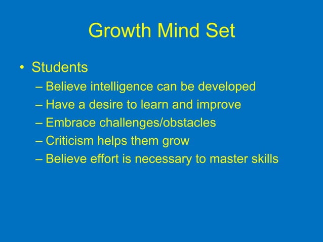 Growth mind set | PPTX