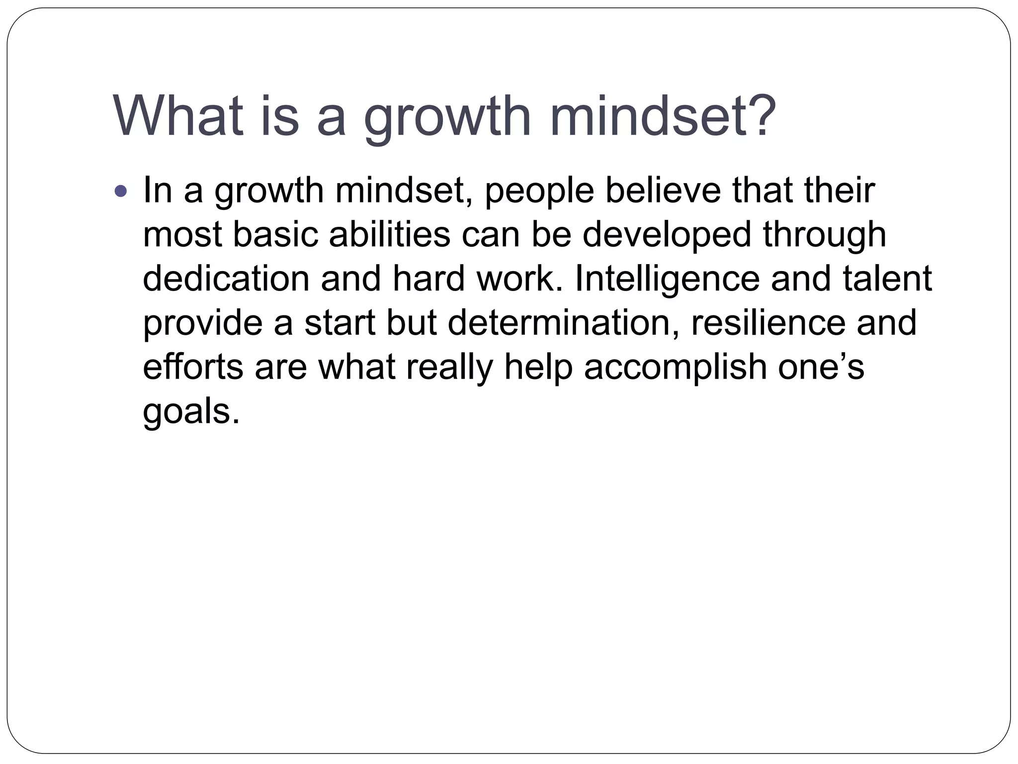 Growth mindset | PPTX