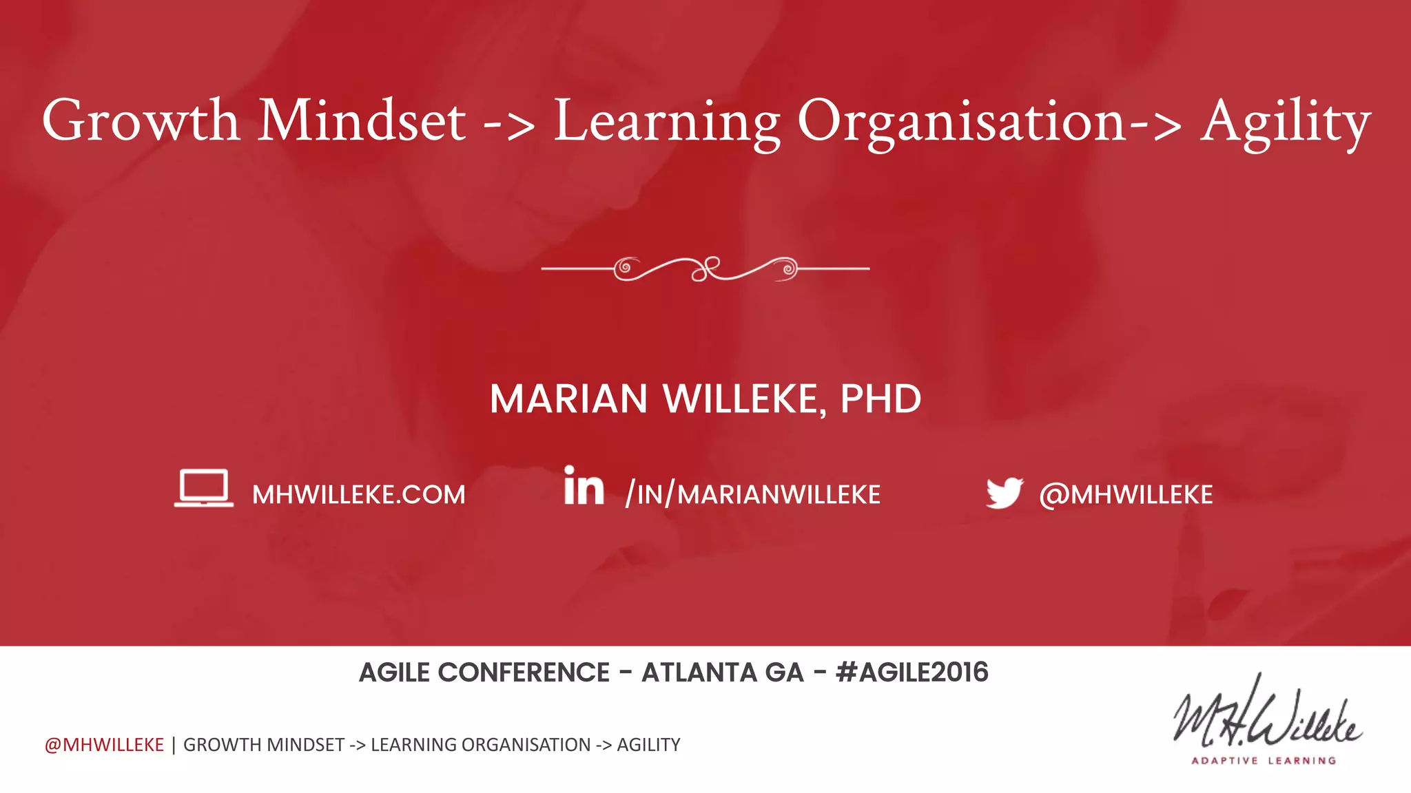 Growth mindset - learning organisation - agility | PPTX