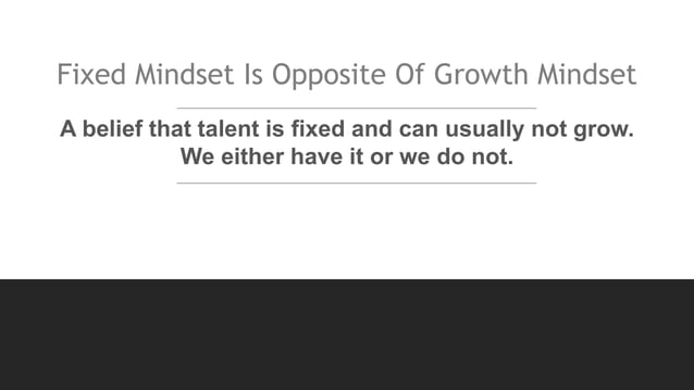 Growth Mindset An Introduction | PPTX | Education