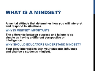 Growth mindset the_new_psychology_of_success | PPTX