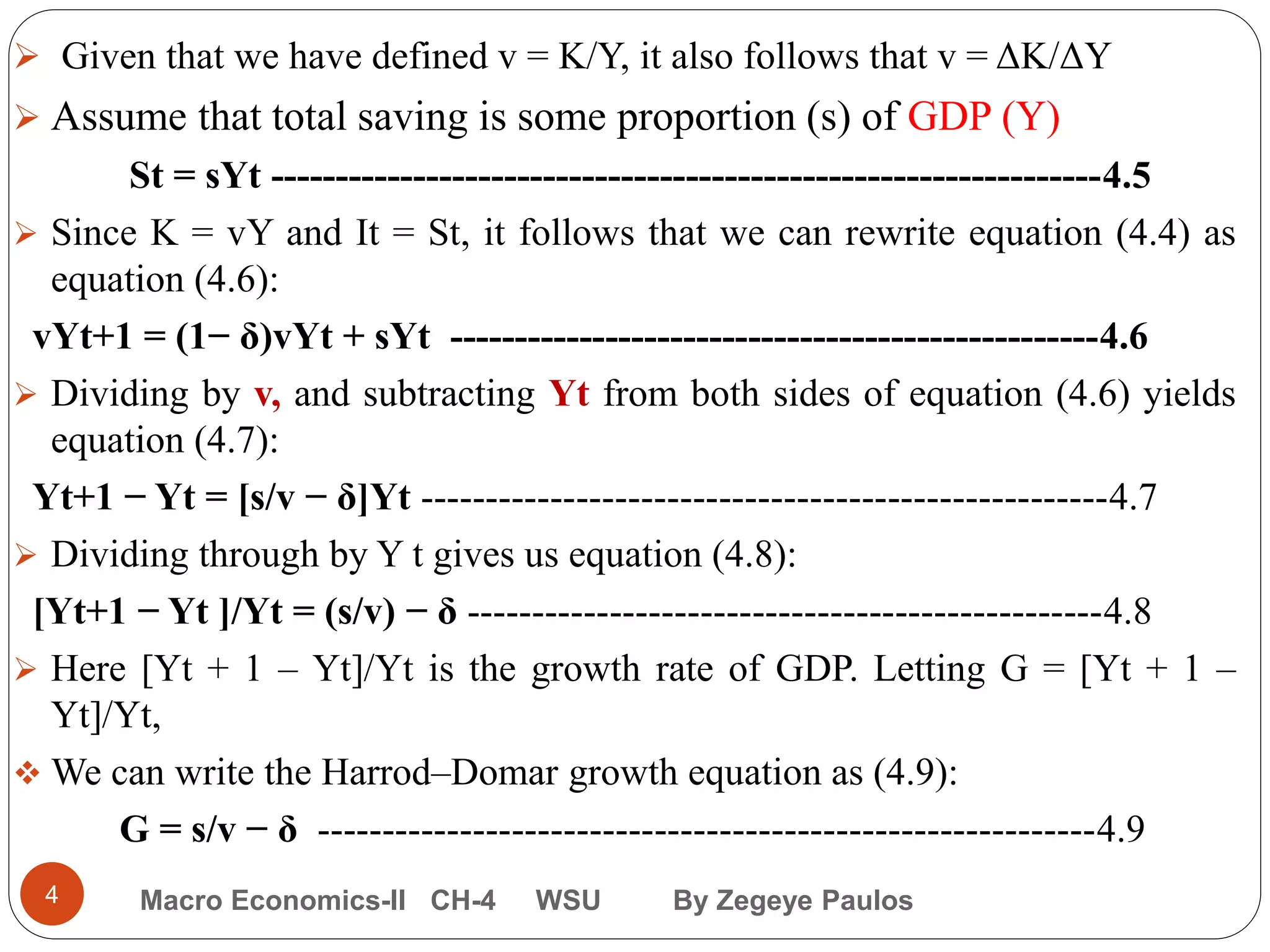 Macro Economics -II Growth model | PPTX