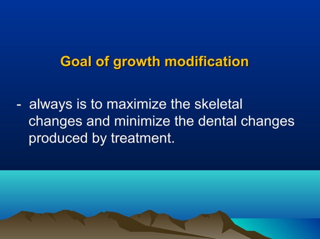 Growth Modification Treatment | PPT