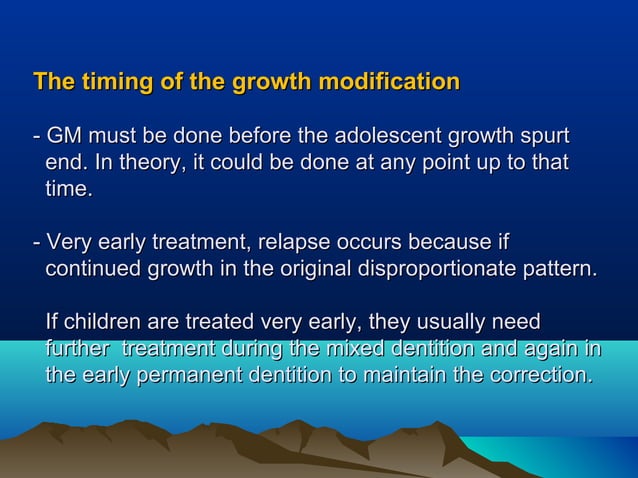 Growth Modification Treatment | PPT