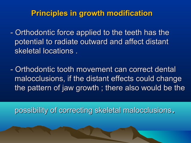 Growth Modification Treatment | PPT