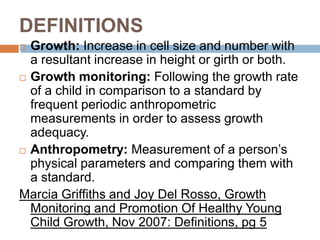 GROWTH MONITORING-ANTHROPOMETRIC MEASUREMENTS | PPTX