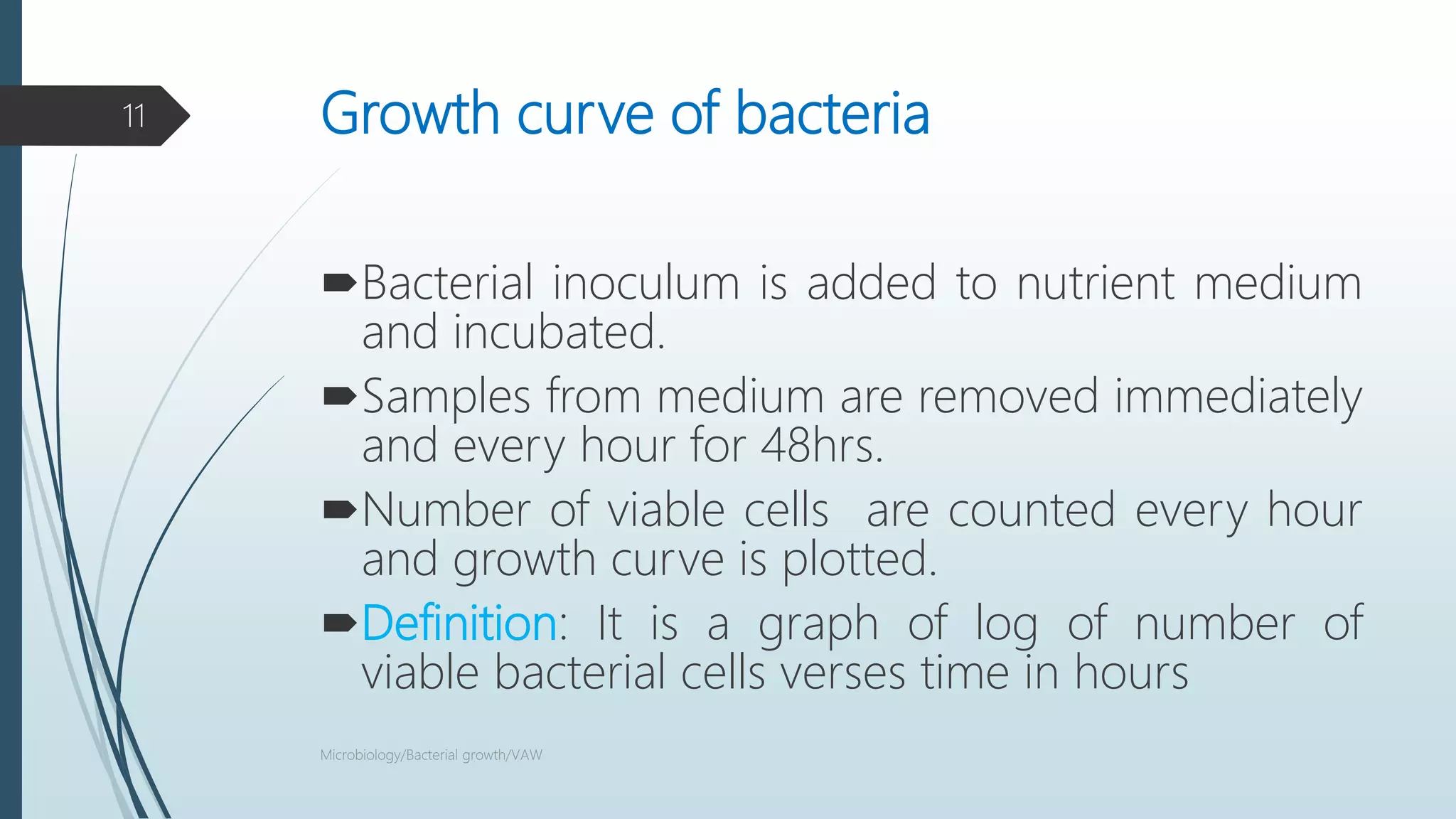 Growth of bacteria | PPTX