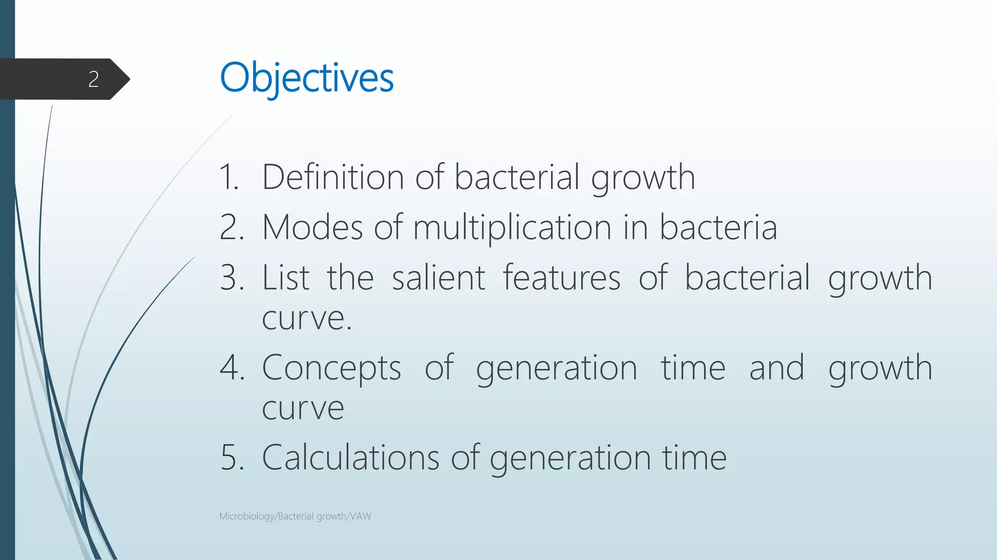 Growth of bacteria | PPTX