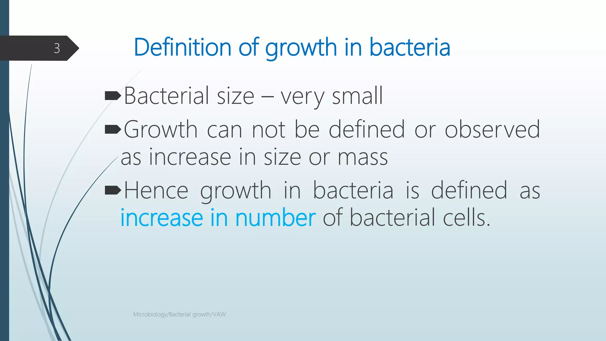 Growth of bacteria | PPTX