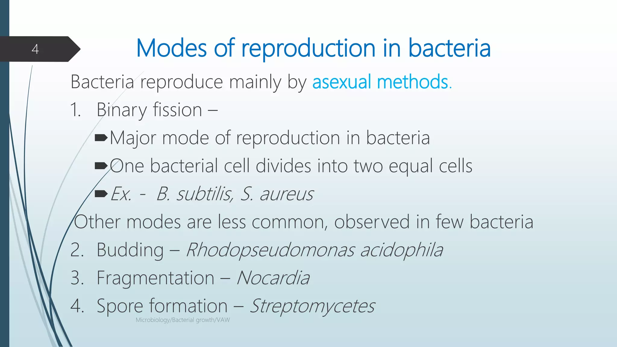 Growth of bacteria | PPTX