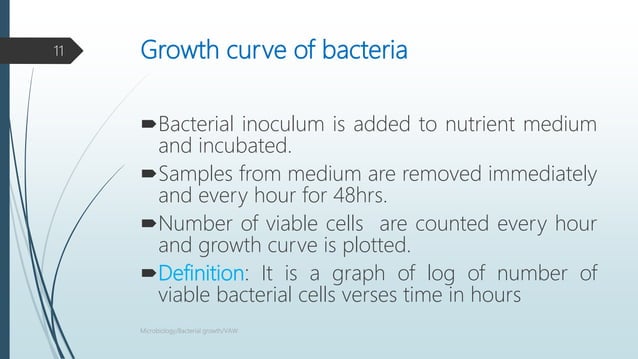 Growth of bacteria | PPTX | Infectious Diseases | Diseases and Conditions