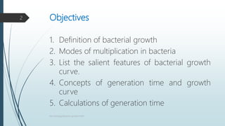 Growth of bacteria | PPTX