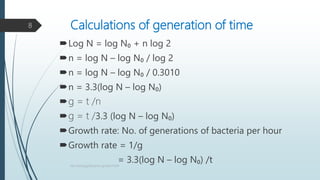 Growth of bacteria | PPTX
