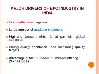 Growth of bpo industry in india | PPT