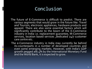Growth of e commerce industry | PPTX