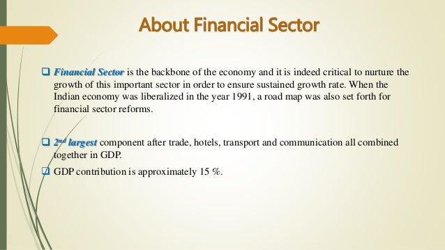 Growth of financial sector in india