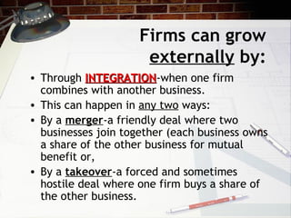 Growth of firms | PPT