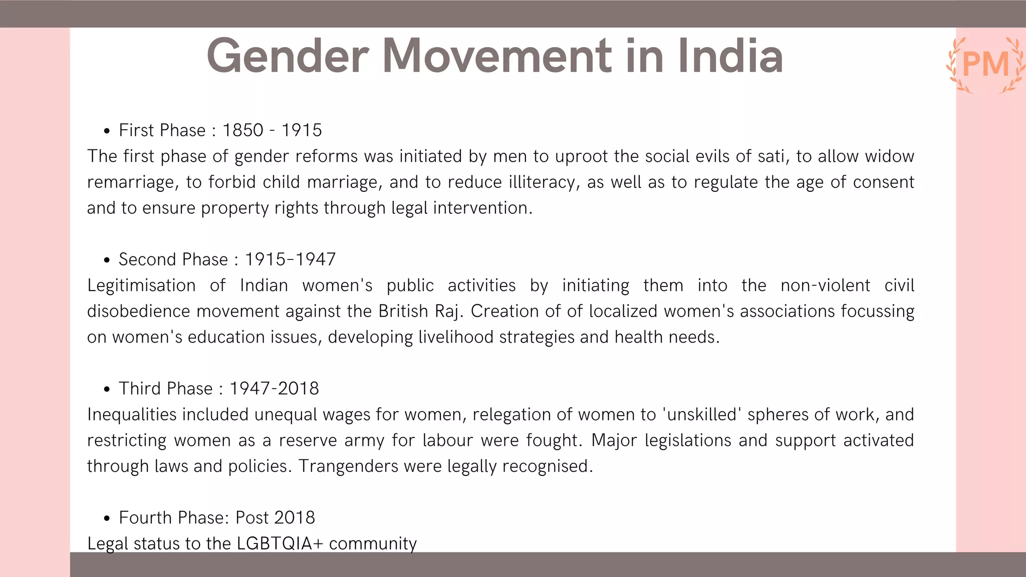 Growth of gender reforms in india. | PPT