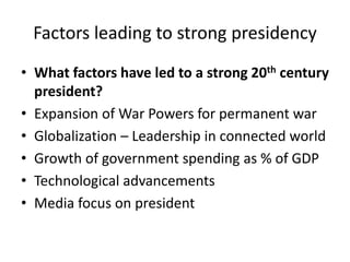 Evolution of Presidential Power | PPTX
