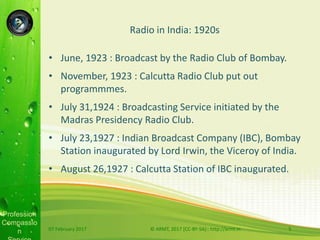 Growth and Development of Radio in india | PPTX