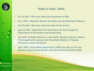 Growth and Development of Radio in india | PPTX