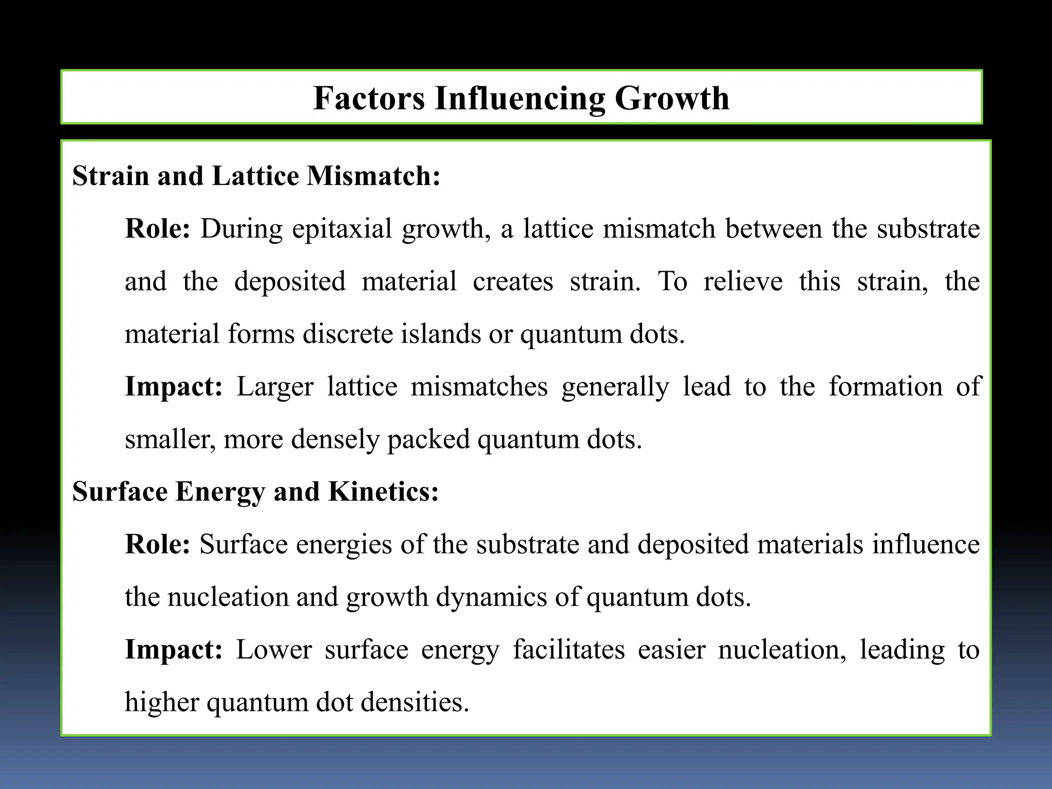 Growth of self assembled quantum dots.pptx