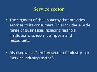 Growth of service sector | PPTX