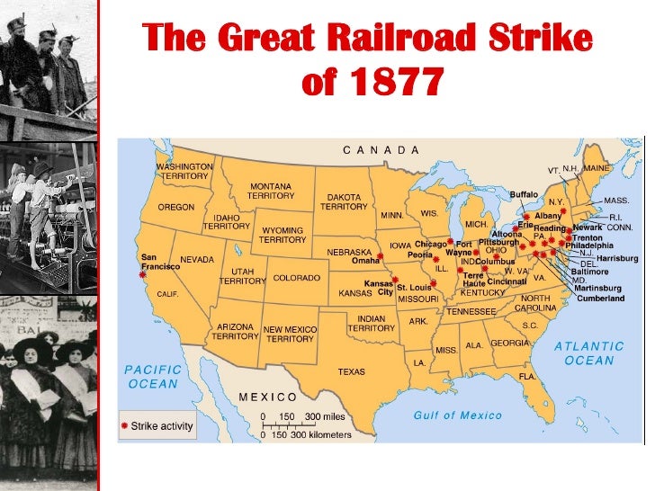 Great Railroad Strike Of 1877 Map The Great Strikes Of 1877 In