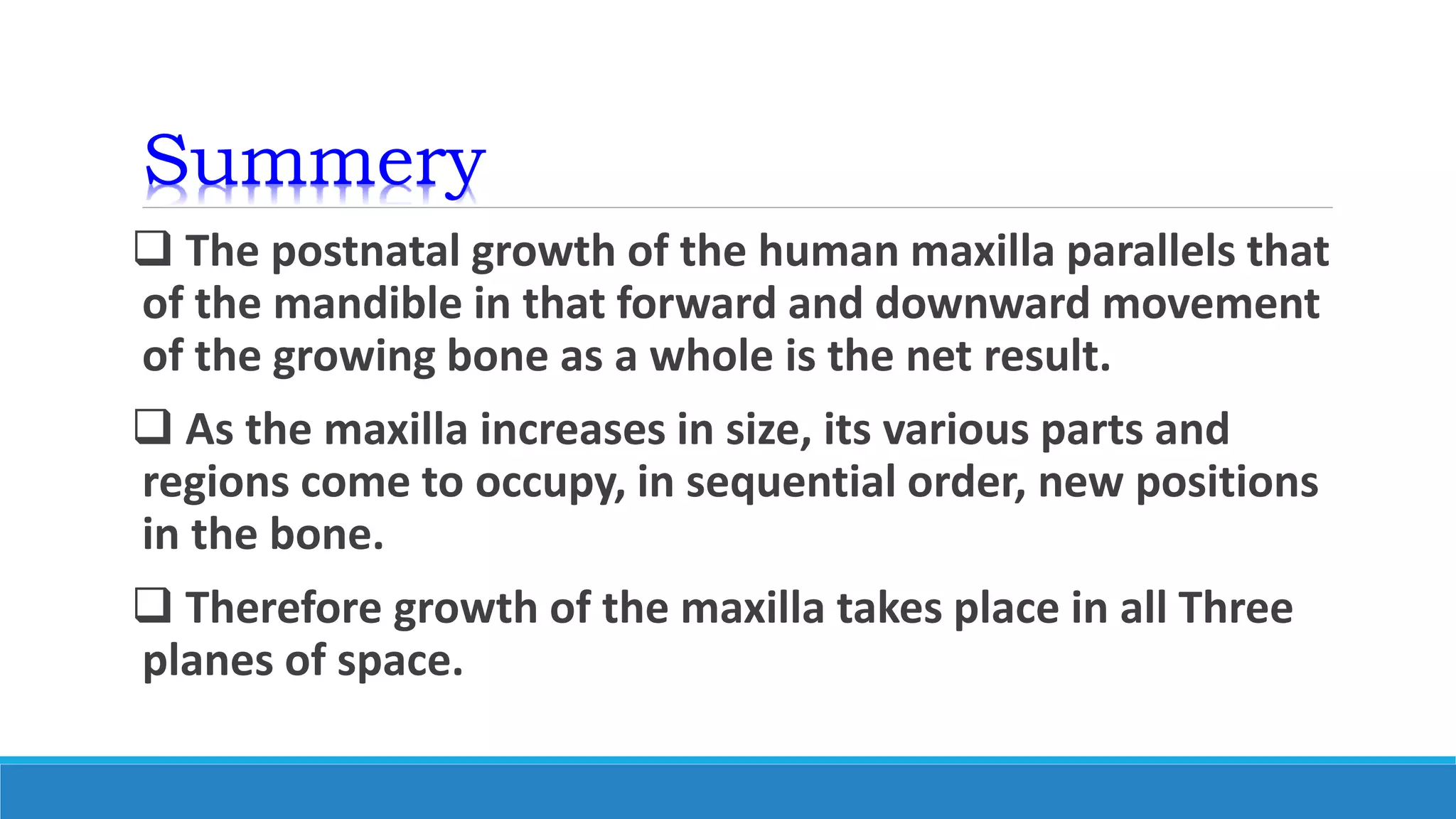 Growth of the maxilla | PPTX