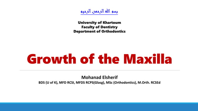 Growth of the maxilla | PPT