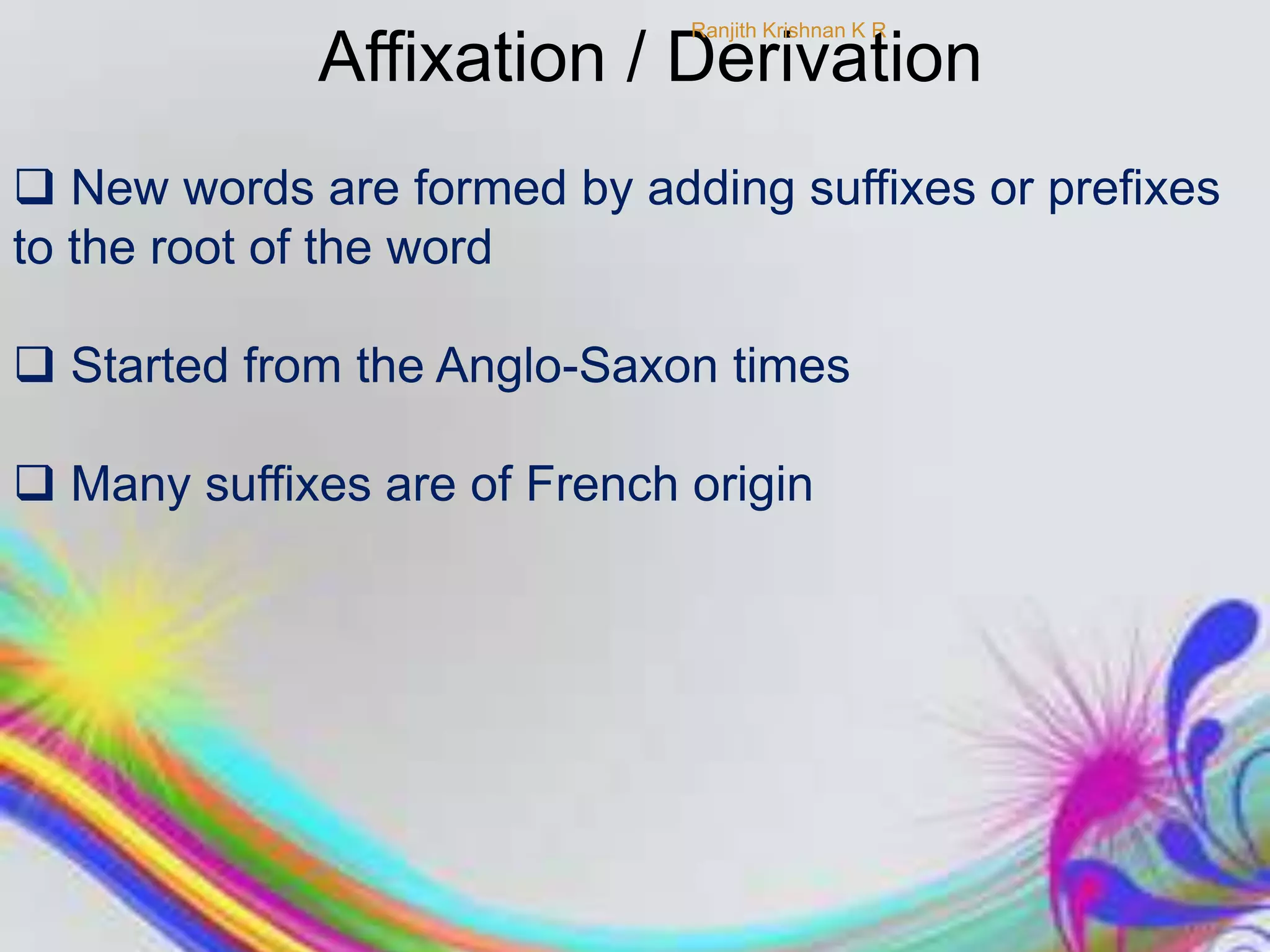 Growth of vocabulary or Word Formation | PPTX