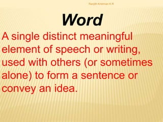 Growth of vocabulary or Word Formation | PPTX