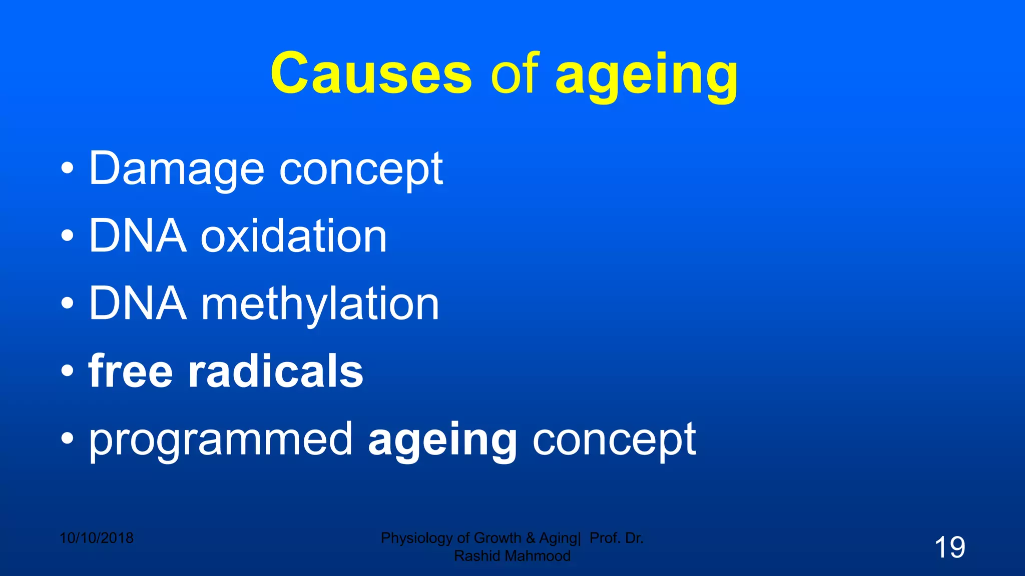 Growth physiology physiology of aging | PPTX