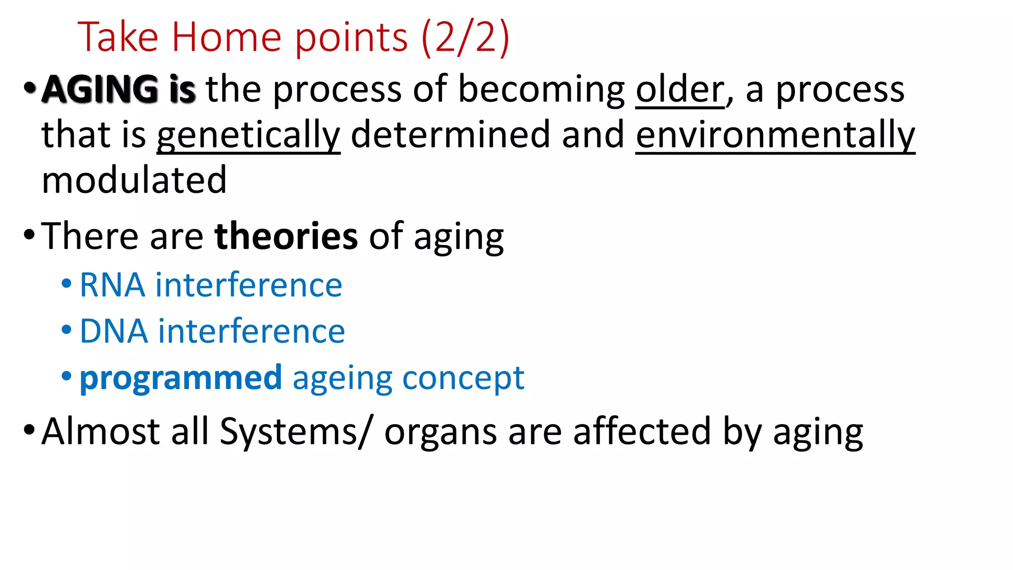 Growth physiology physiology of aging | PPTX