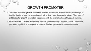 Growth promoter in poultry feed | PPTX