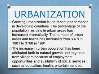 GROWTH RATE & ESTIMATED POPULATION INDUSTRIALIZATION/ URBANIZTION | PPTX