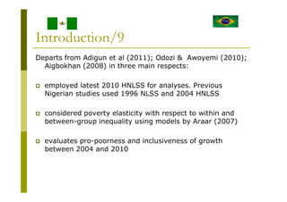 Growth Redistribution and Inequality Effects on Poverty in Nigeria | PDF