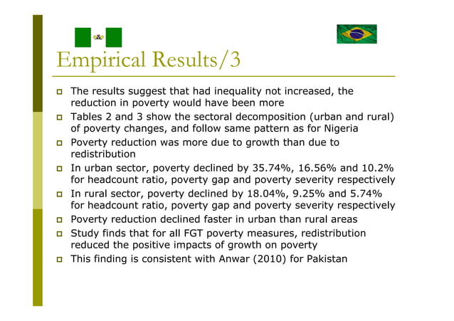 Growth Redistribution and Inequality Effects on Poverty in Nigeria | PDF
