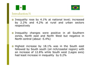 Growth Redistribution and Inequality Effects on Poverty in Nigeria | PDF