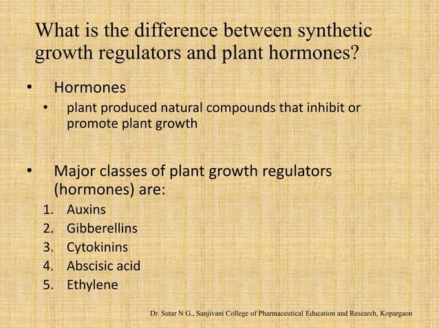 Plant Growth regulator which enhances the growth of plants | PPT