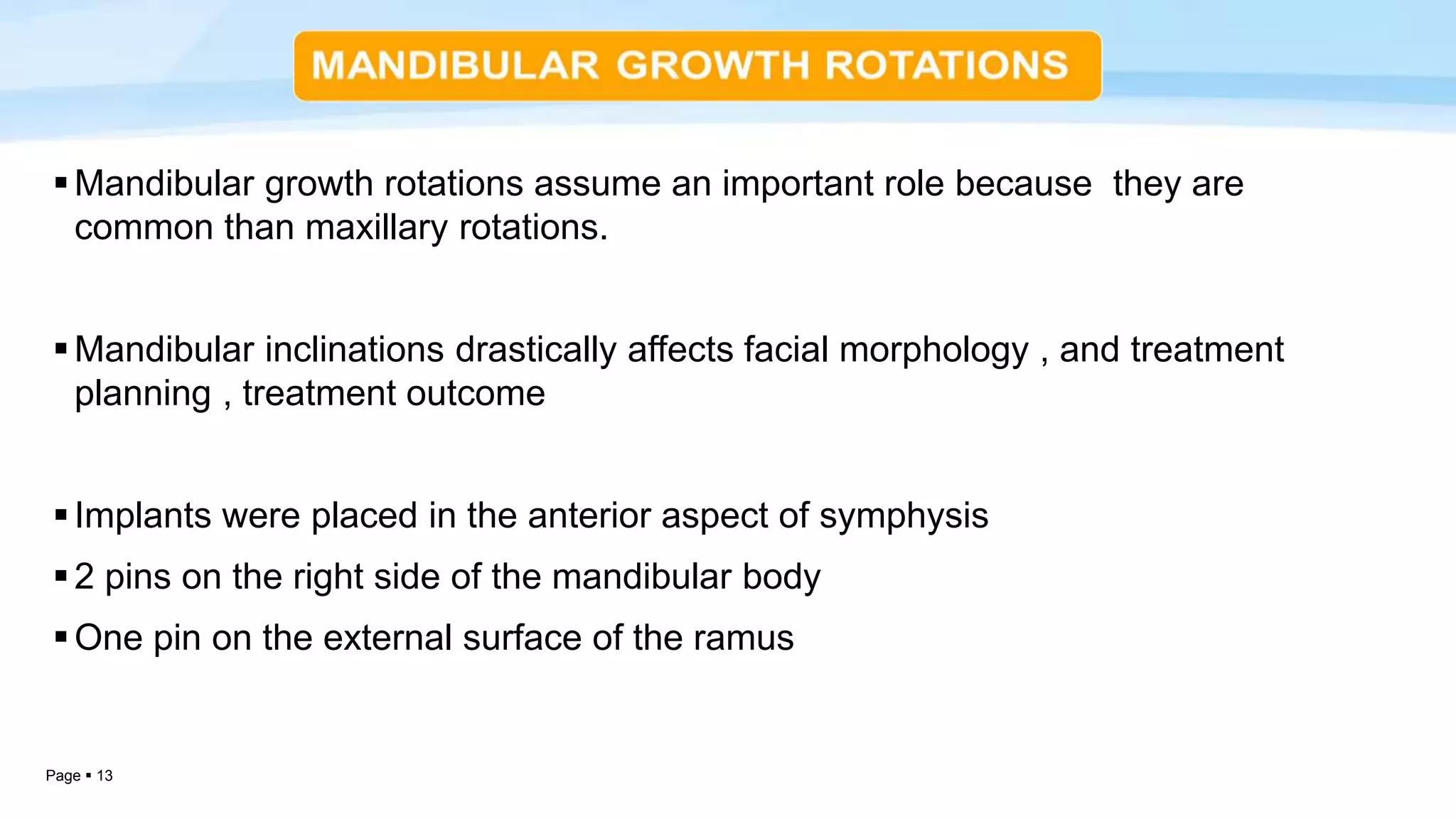 Growth rotations in orthodontics | PPTX