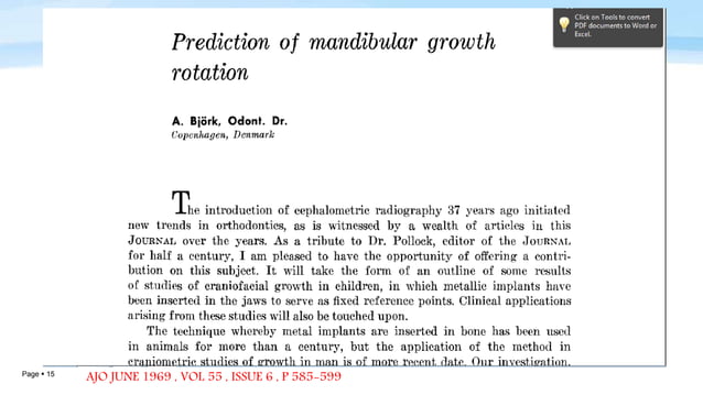 Growth rotations in orthodontics | PPTX