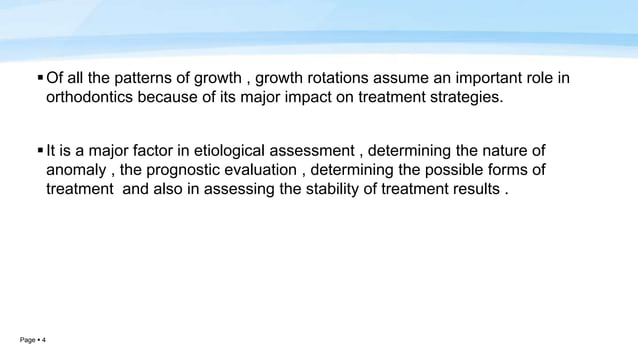 Growth rotations in orthodontics | PPTX