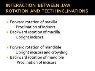 Growth rotations of the jaws | PPTX