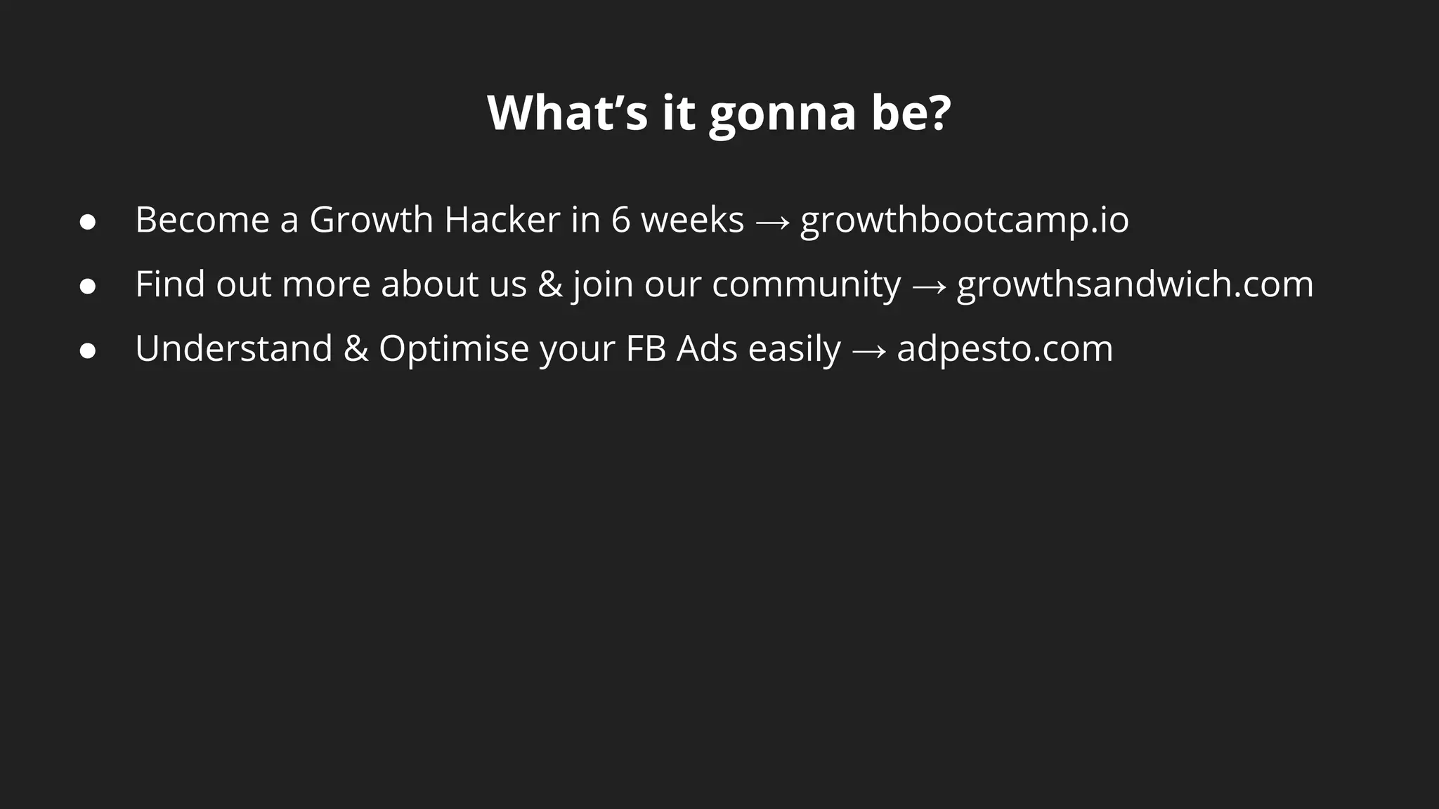 Growth sandwich slide deck | PDF