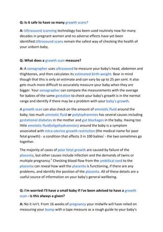 Growth scans - your questions answered | PDF
