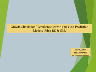 gROwTH SImUlation TeChNiCs yiled regulation | PPT